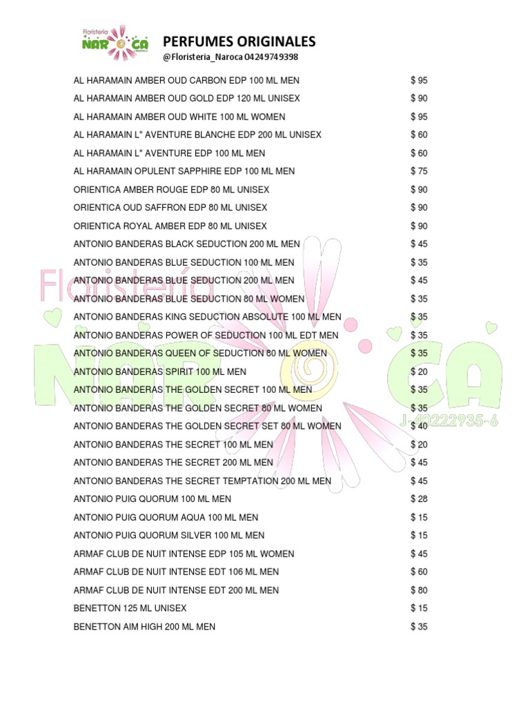 Perfumes | PDF | Perfume | Fashion