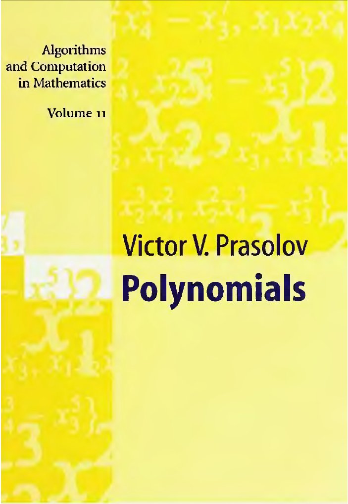 Victor V Prasolov Polynomials Pdf