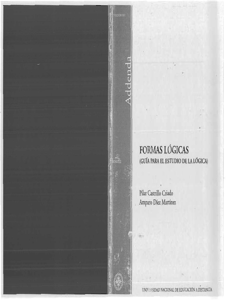 Formas-Logicas-Guia-para-el-estudio-de-la-Logica, Castrillo Criado, Pilar | PDF