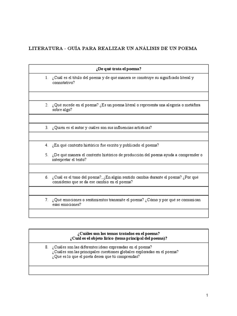 Análisis de Poesía | PDF | Poesía | Metro (poesía)