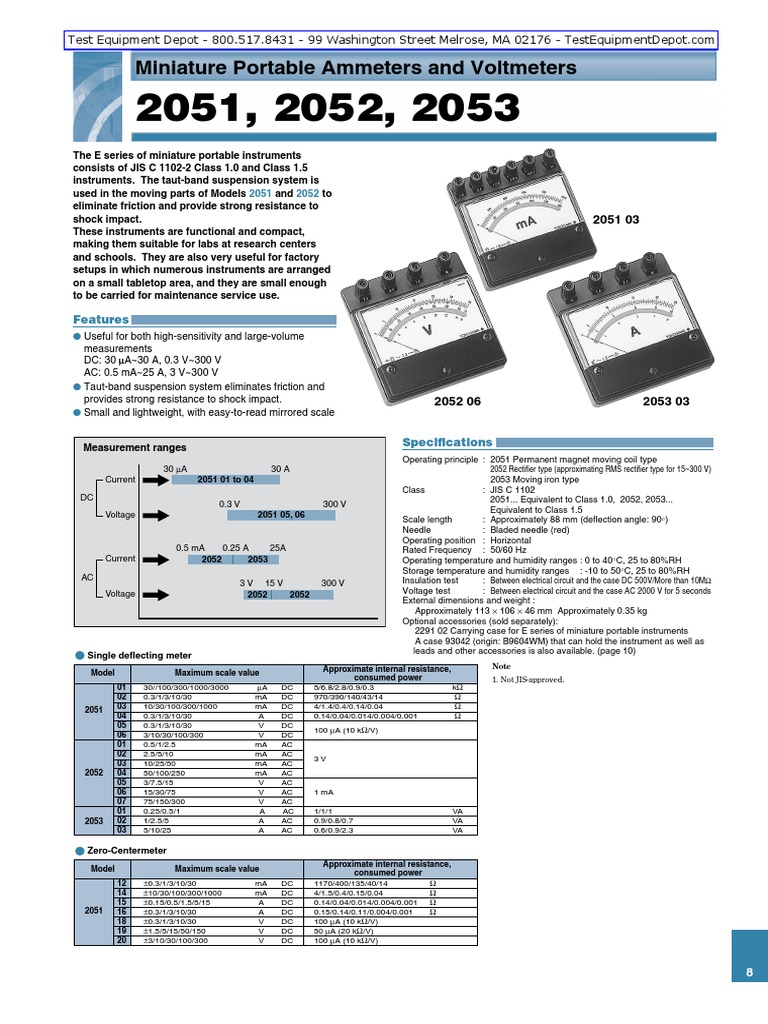 2051 2052 2053 Datasheet 9716 | PDF | Alternating Current | Manufactured Goods