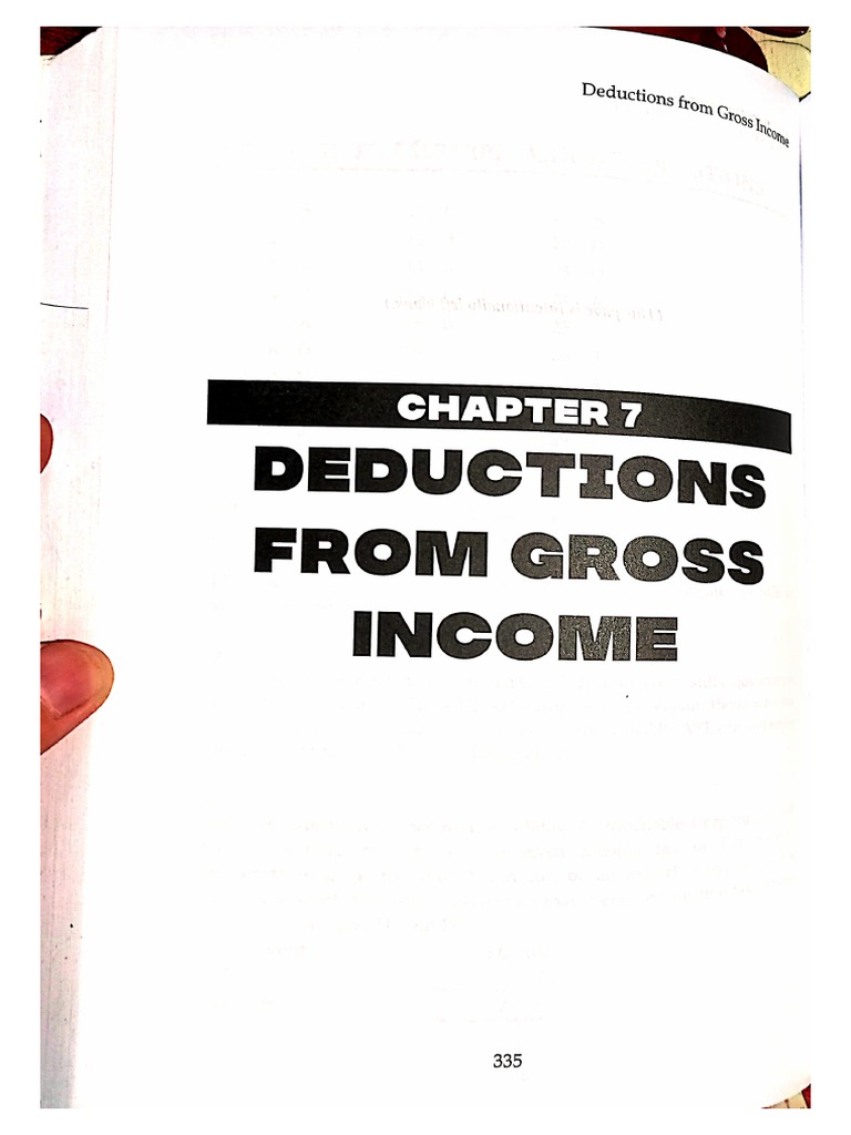 CH 7 - Deductions From Gross Income | PDF