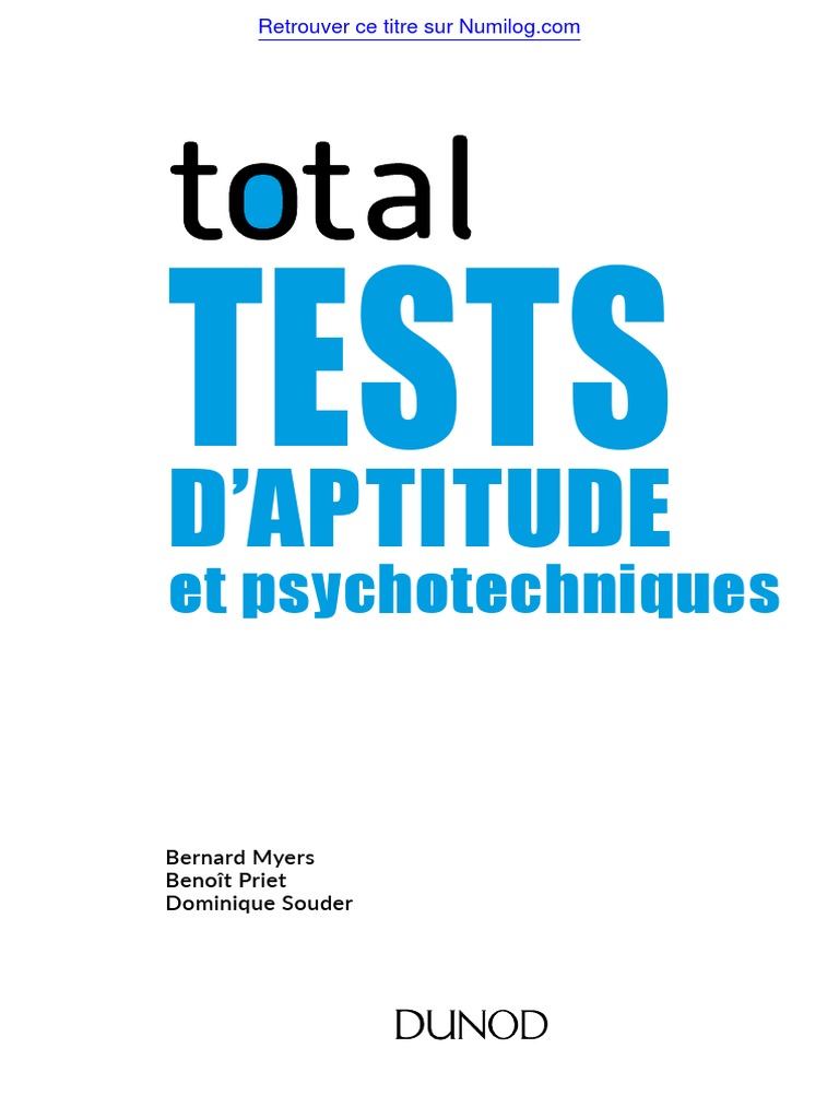 Test Psychotechniques | PDF