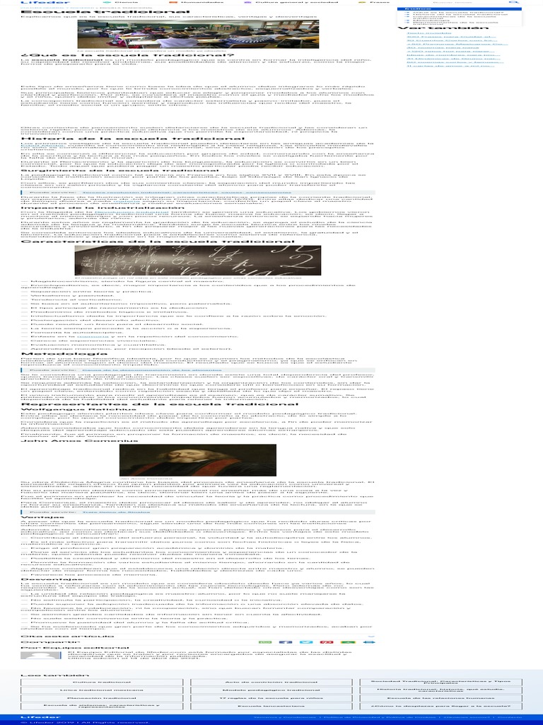 Escuela Tradicional - Características, Metodología, Ventajas, Desventajas | PDF | Enseñando ...