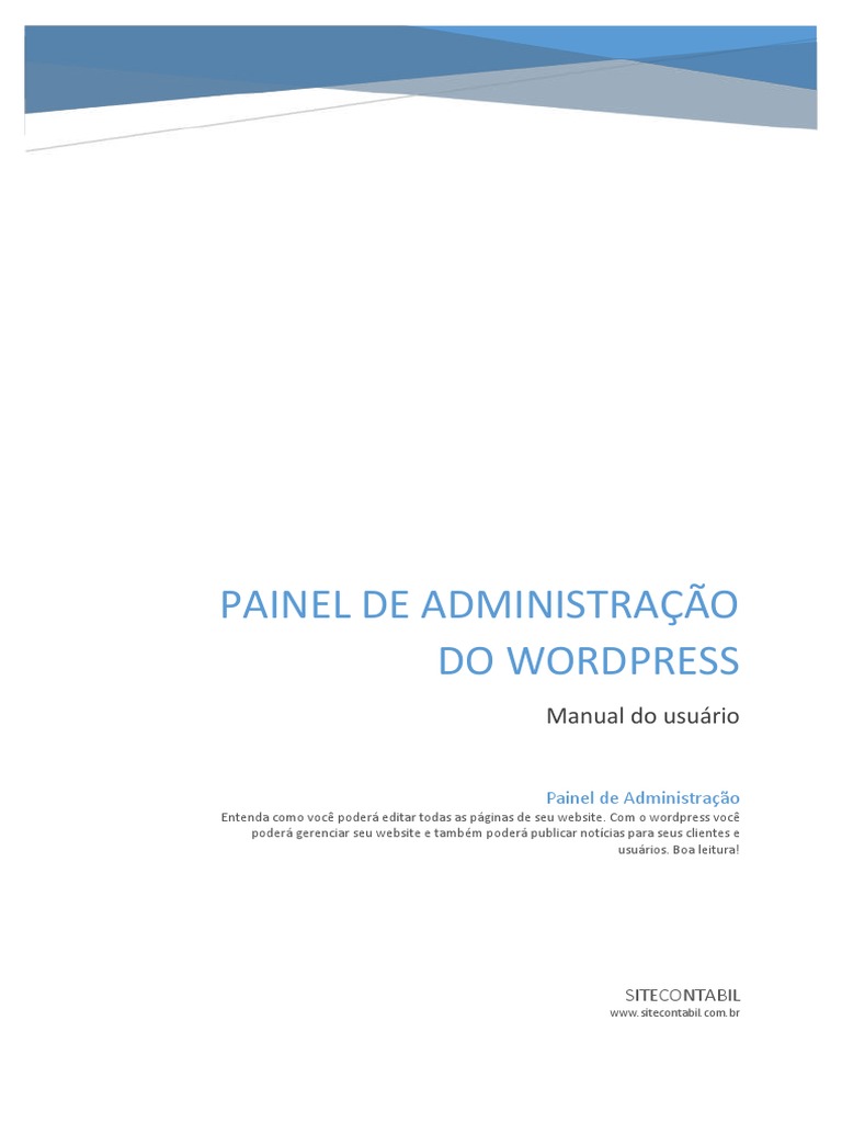 Wordpress Manual | Download grátis PDF | WordPress | Plug-in (informática)
