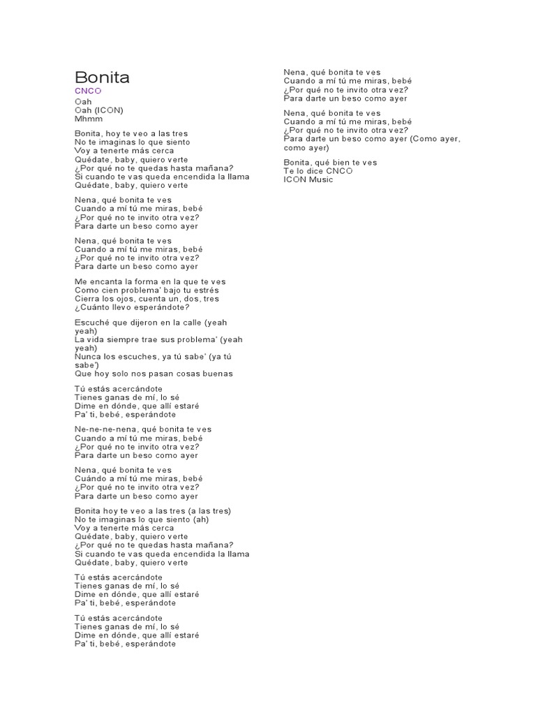 Bonita | PDF | Amor | Principios éticos