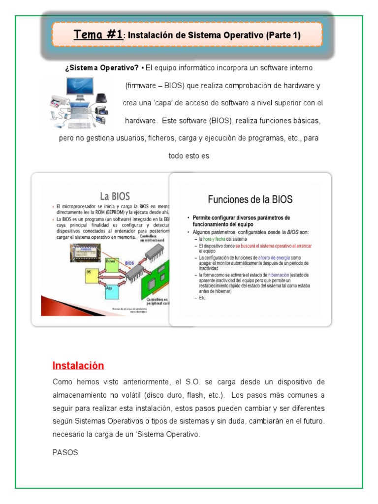 Tema 1 Configuración Iitri 21 | PDF | Bios | Sistema operativo