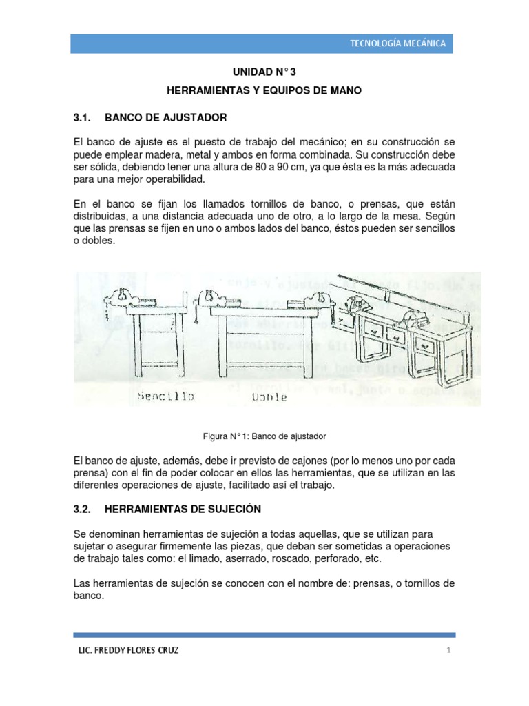 Mecánica de Banco | PDF | Tornillo | Bienes manufacturados