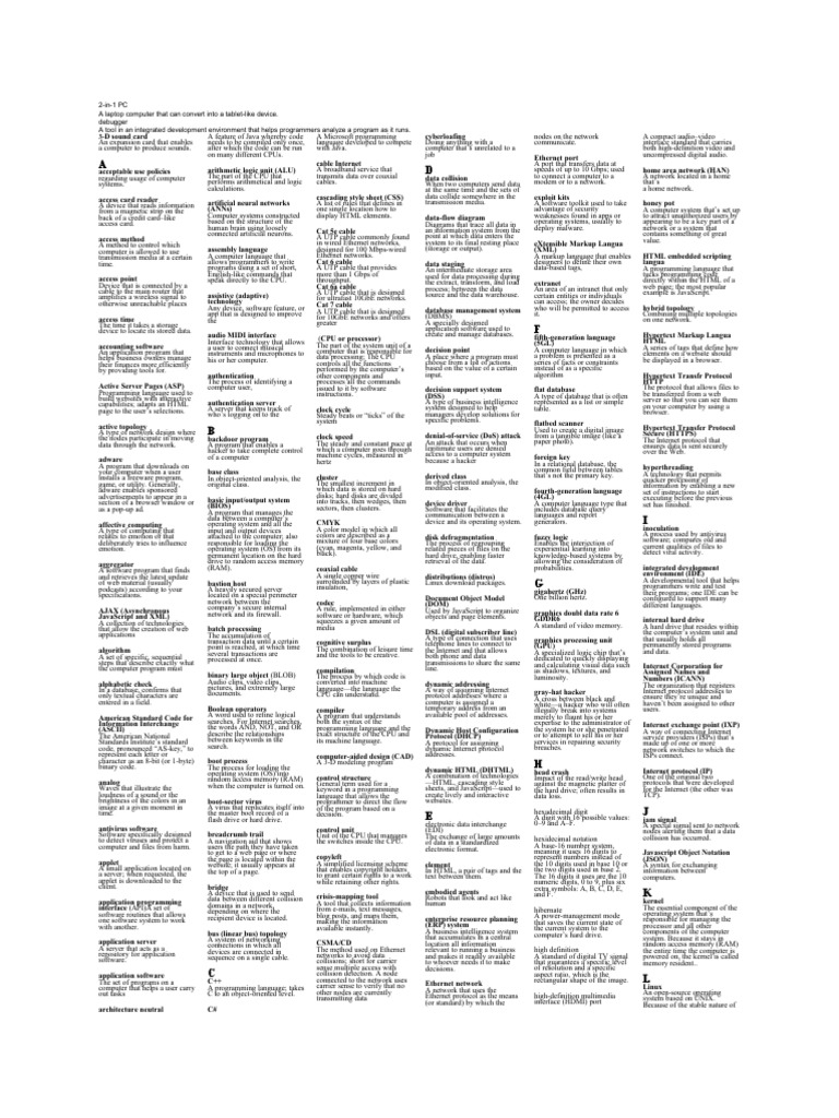 CP102 Cheat | PDF | Computer Network | Computer Virus