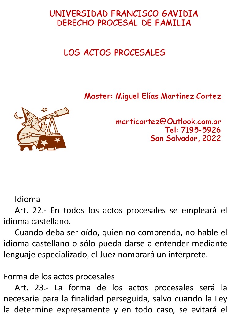 Actos Procesales en Derecho Familiar | PDF | Sentencia (ley) | Ley procesal