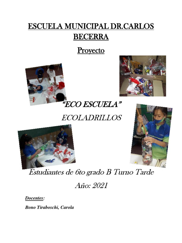Proyecto EcoEscuela: Ecoladrillos Sostenibles | PDF | Sustentabilidad ...