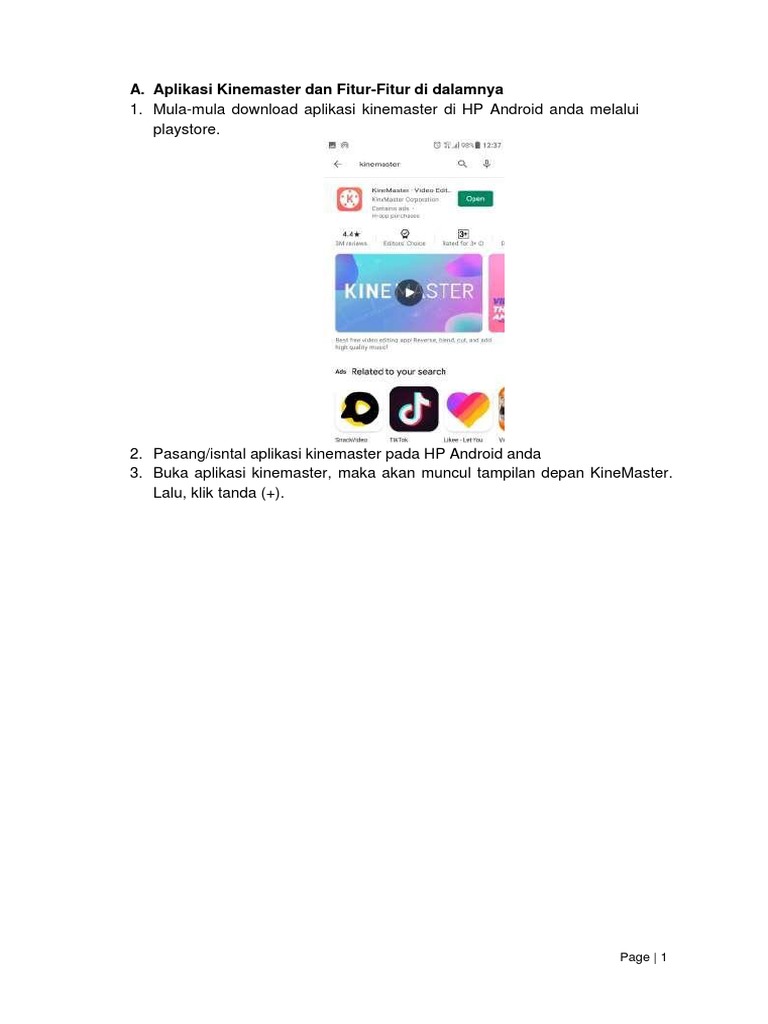 Modul Pembuatan Video Pembelajaran Dengan Kinemaster | PDF