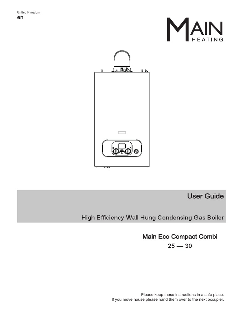 Main Eco Compact Combi User Guide | PDF | Water Heating | Boiler