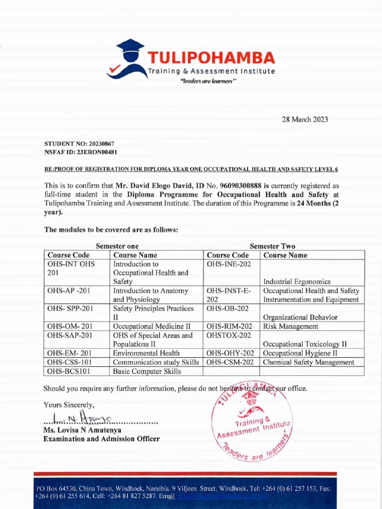 Proof of Registration | PDF