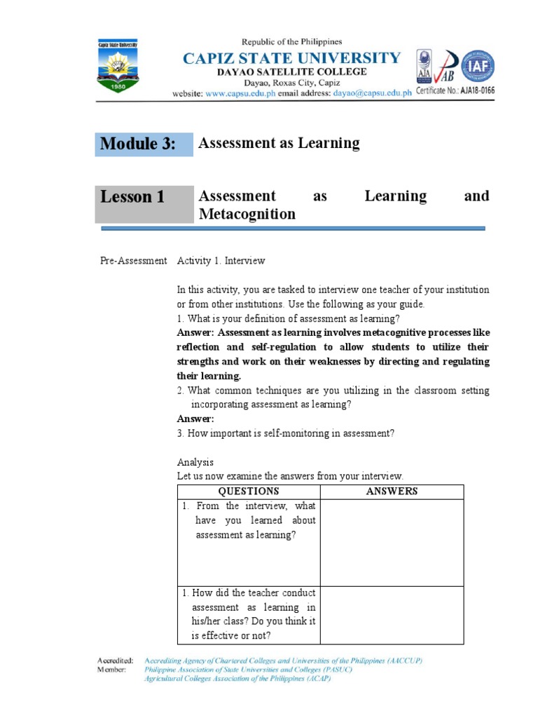 ED 106 Module (9th-12th Week) | PDF | Educational Assessment | Learning