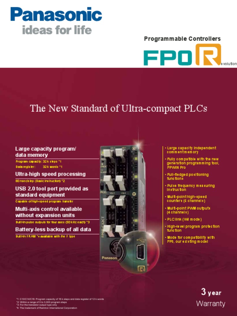 Fp0r Catalog | PDF | Programmable Logic Controller | Power Supply