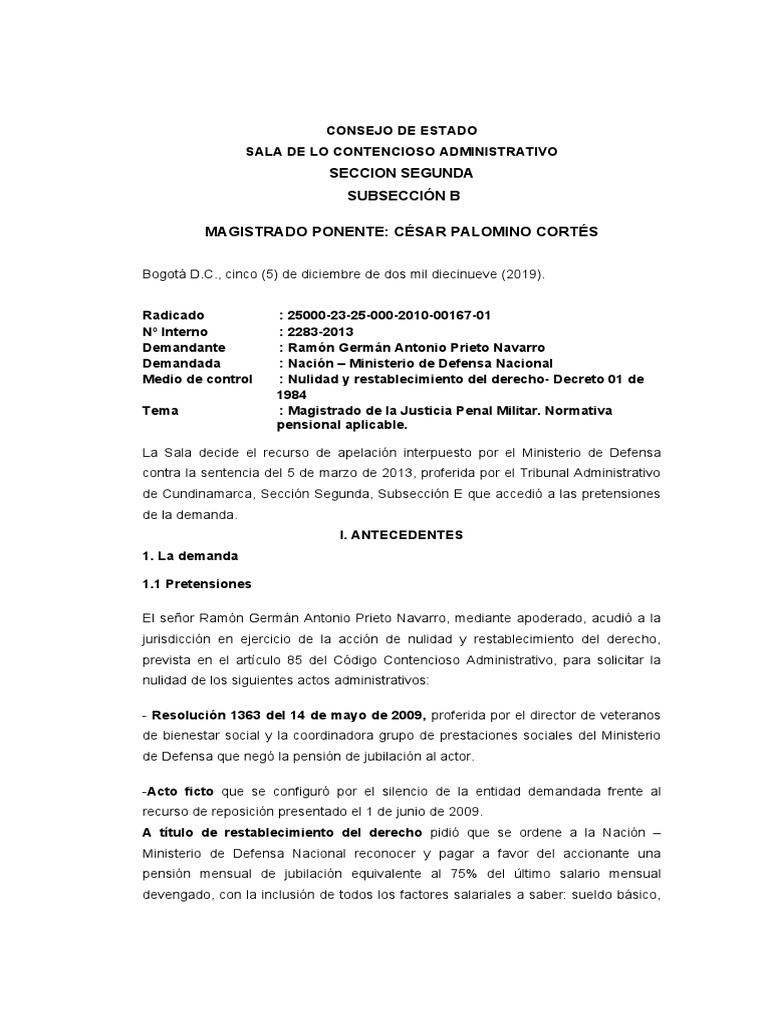 Sentencia 1214 de 1990 Ramon German Antonio Prieto Navarro | PDF ...