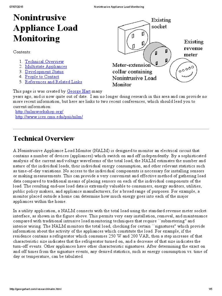 Nonintrusive Appliance Load Monitoring | PDF
