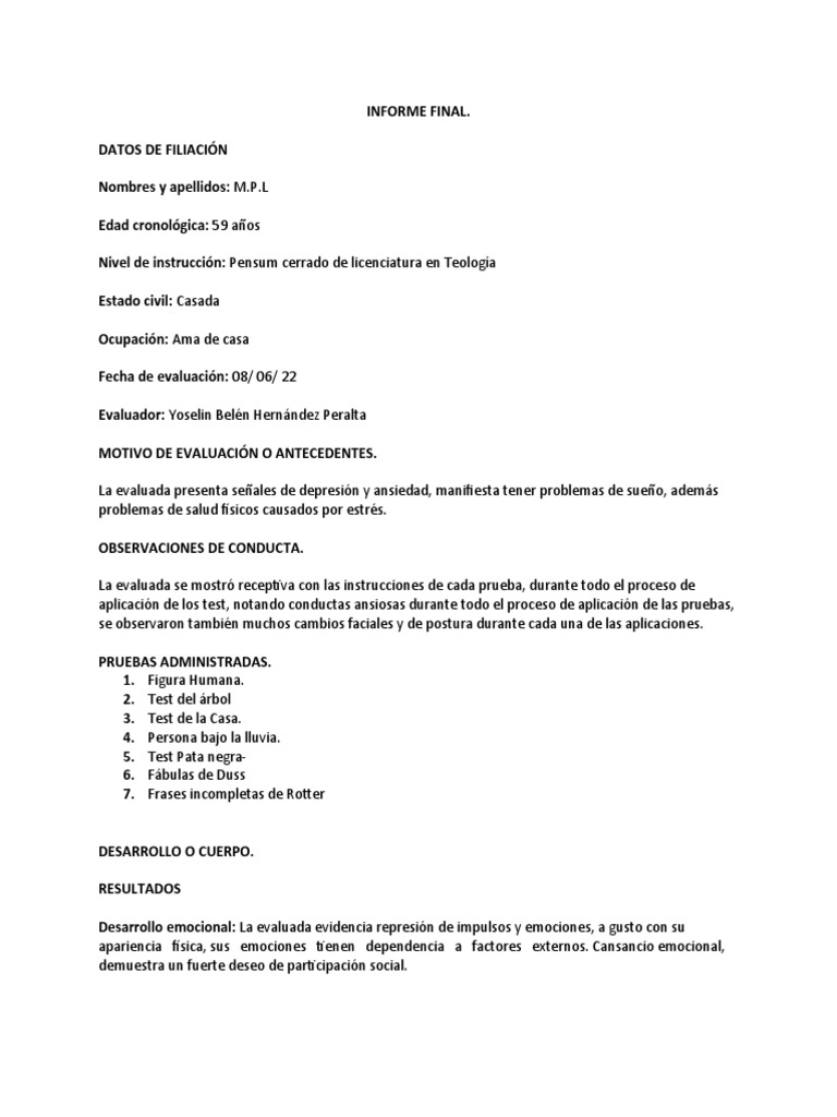 Informe Final | PDF