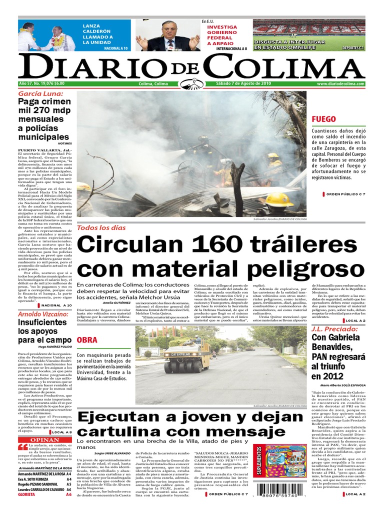 Diario de Colima | PDF | Temblores | Volcán