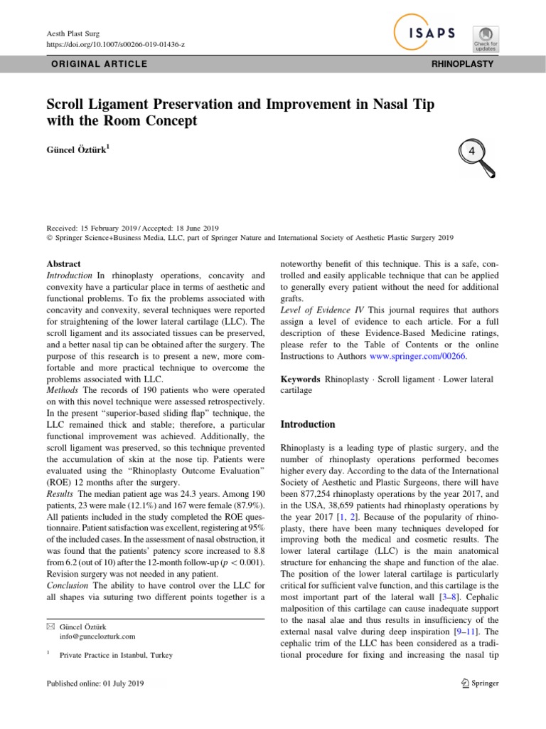 2020 Scroll Ligament Nasal Tip | PDF | Human Nose | Medical Specialties