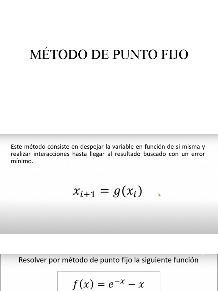 Metodo de Punto Fijo | PDF
