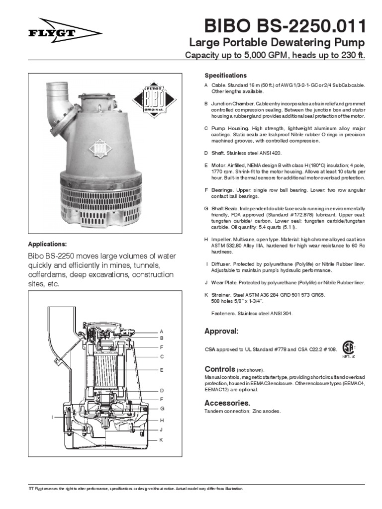 Bs 2250 Spec | PDF | Bearing (Mechanical) | Pump