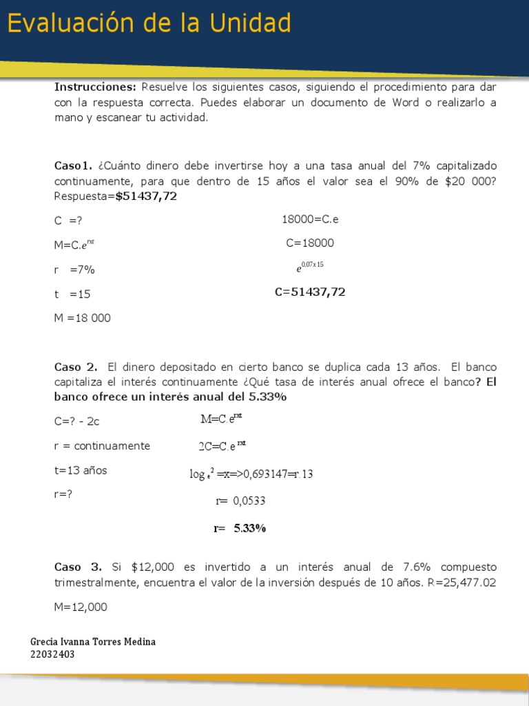 Evaluacion Unidad | PDF