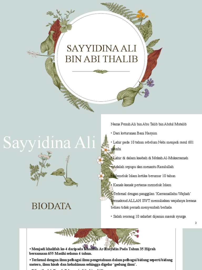 Sayyidina Ali Bin Abi Thalib | PDF