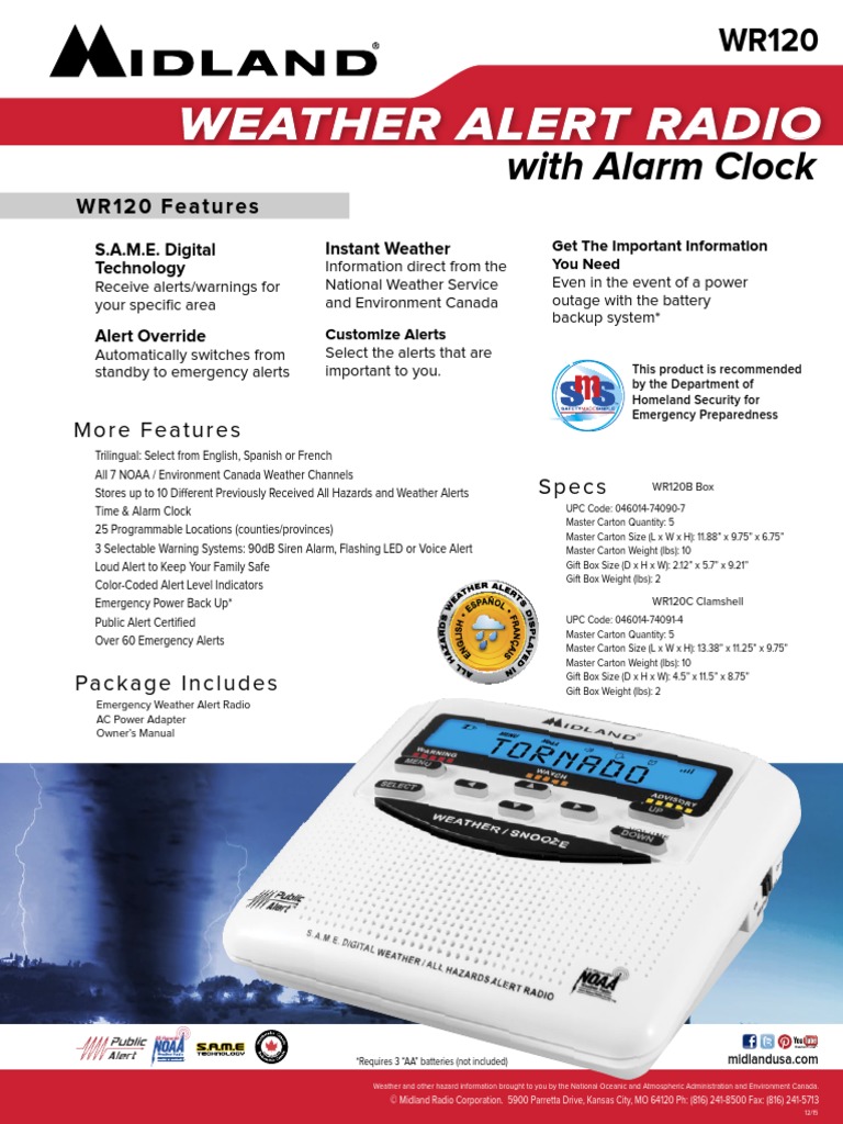 WR120 Spec Sheet | PDF