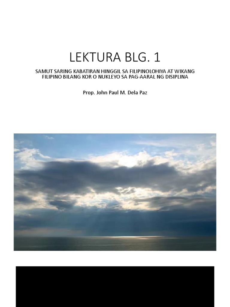 Lektura Blg. 1 | PDF
