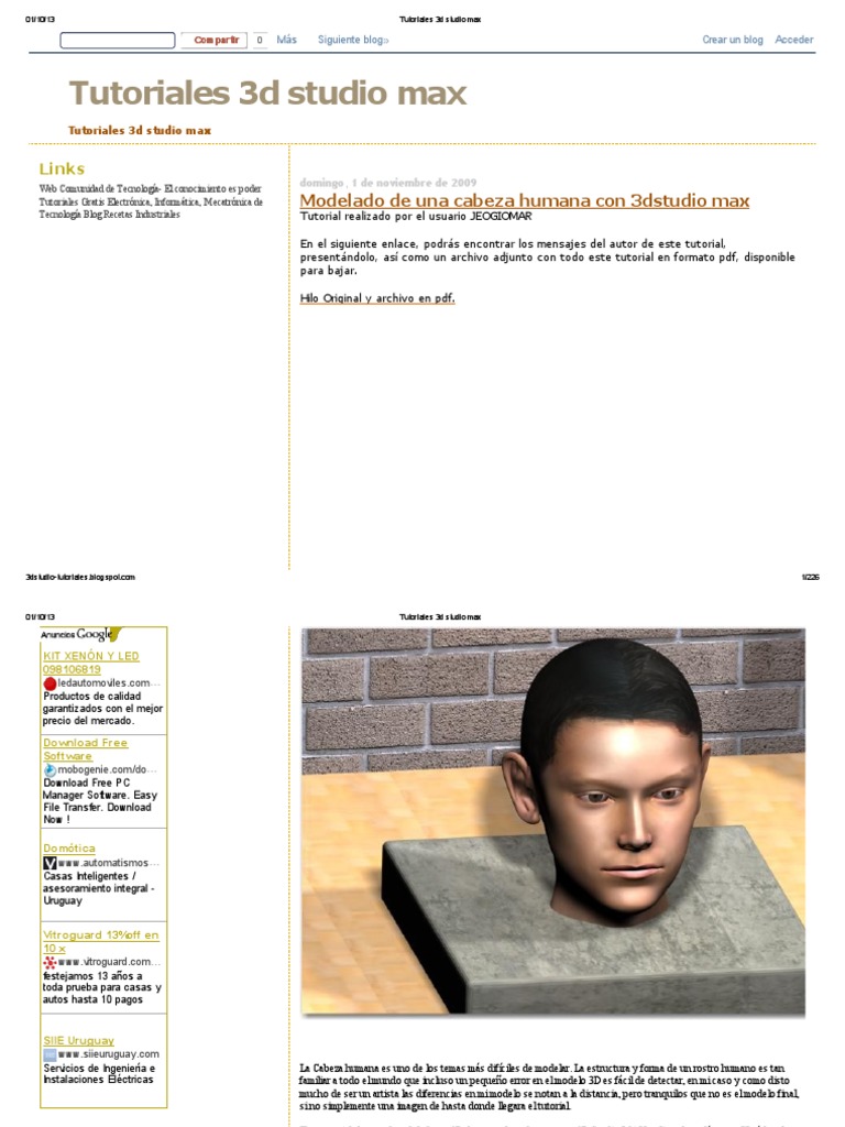 Modelado 3D de Cabeza Humana | PDF | Píxel | Color