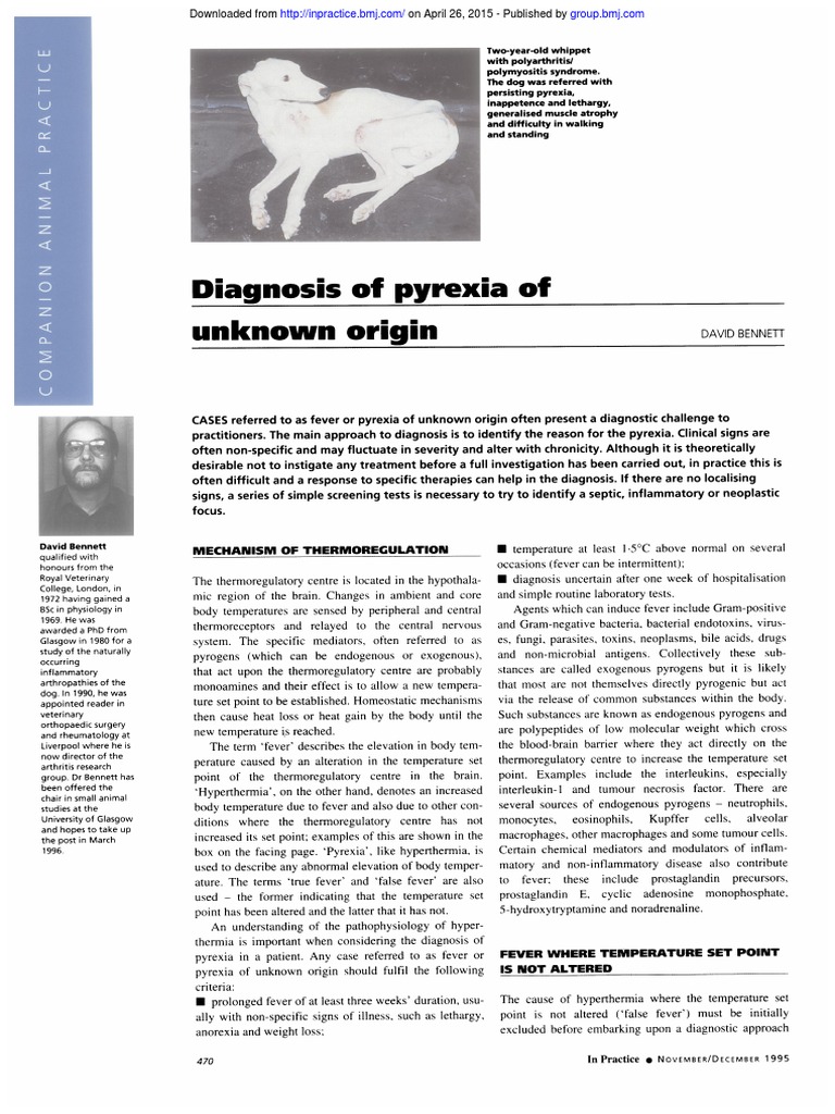 Diagnosis of Pyrexia of Unknown Origin - in Practice | PDF | Fever ...