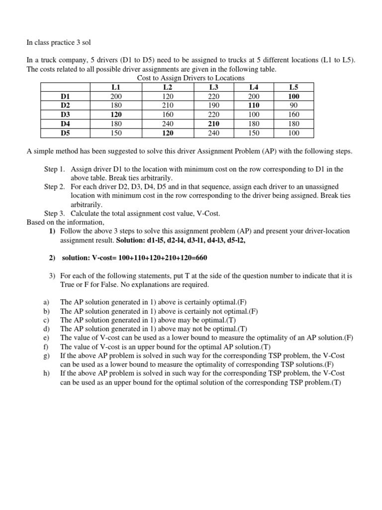 In Class Practice 4 - Sol | PDF