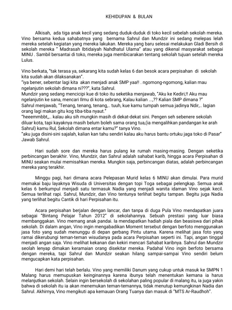 Cerpen Kehidupan Dan Bulan Pdf