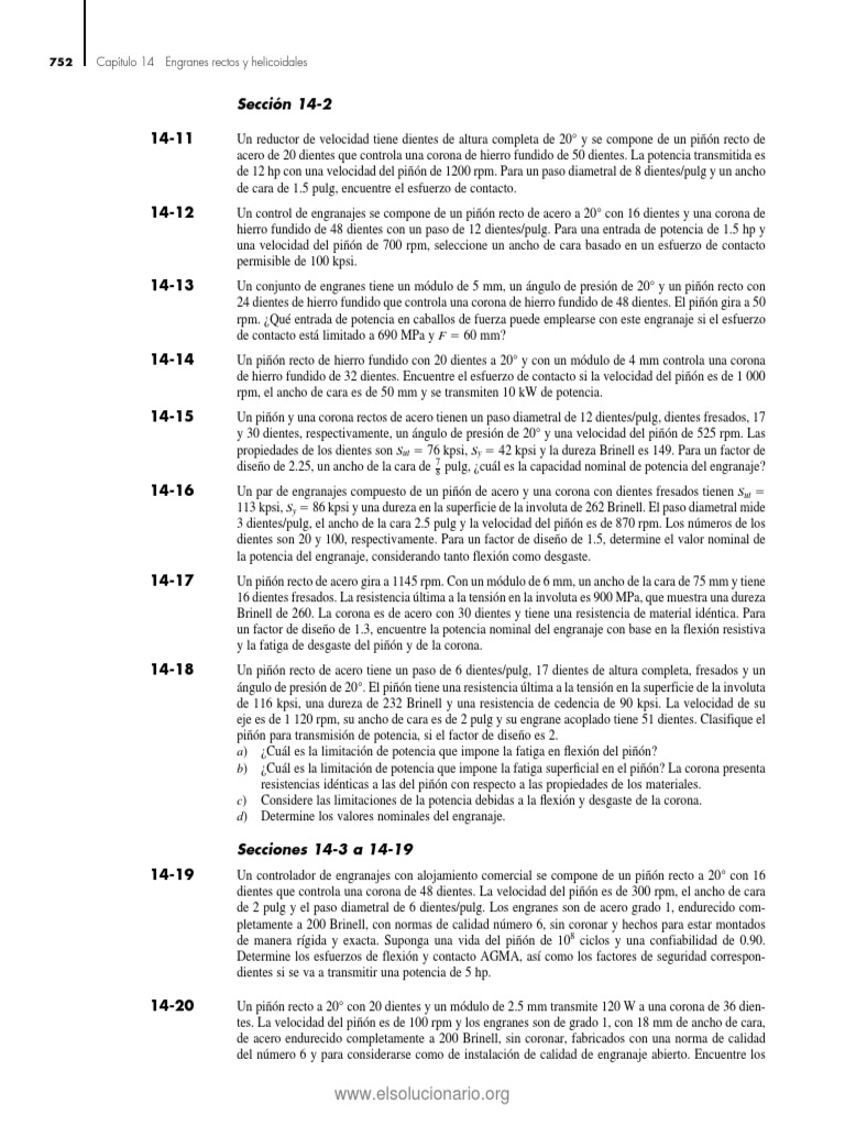 Prob 14 | PDF | Engranaje | Materiales