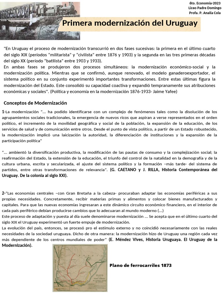 Primera Modernización Del Uruguay Pdf