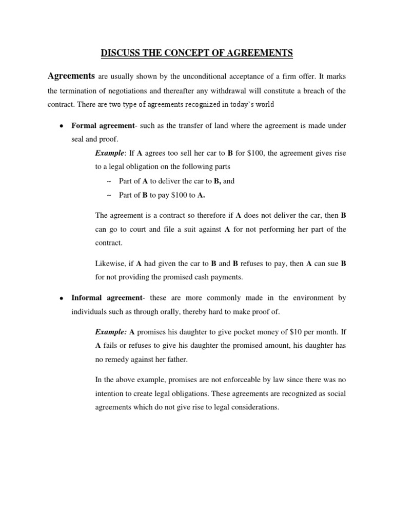 Concept of Agreement | PDF | Offer And Acceptance | Pharmacist