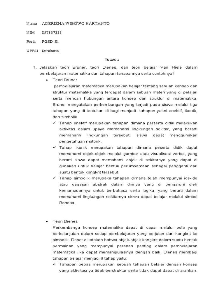 TUGAS 1 Matematika 1 | PDF