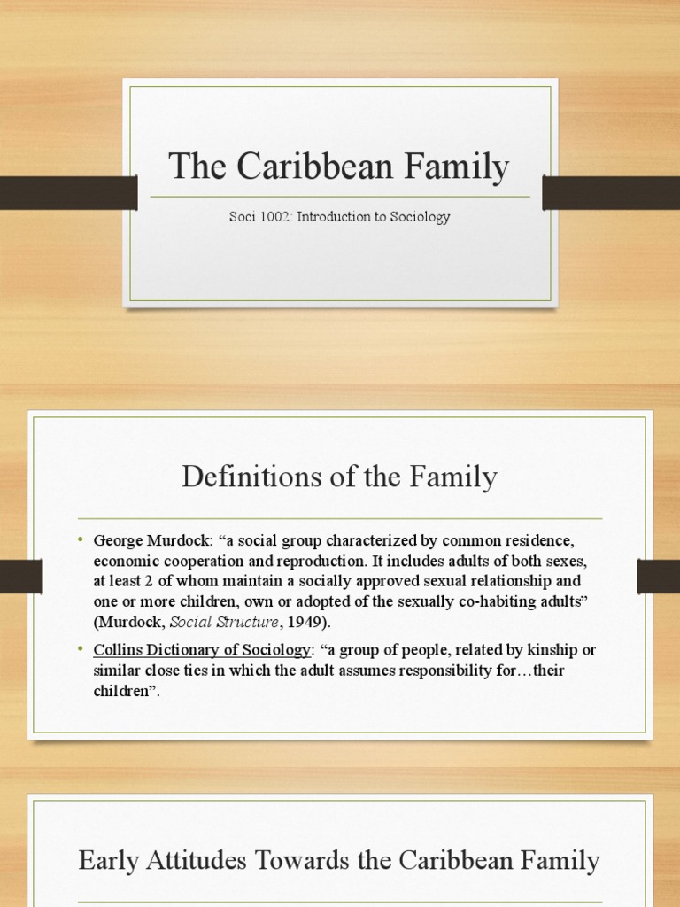 The Caribbean Family (1) | PDF | Family | Masculinity