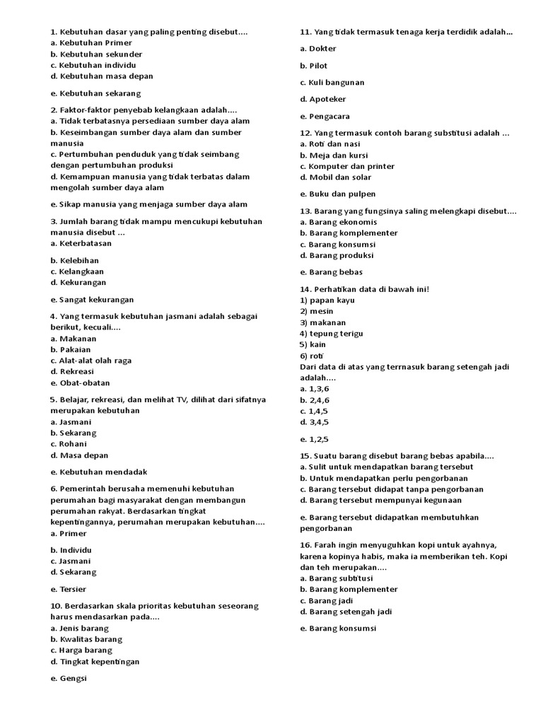 Kisi Kisi Uas Ipas | PDF