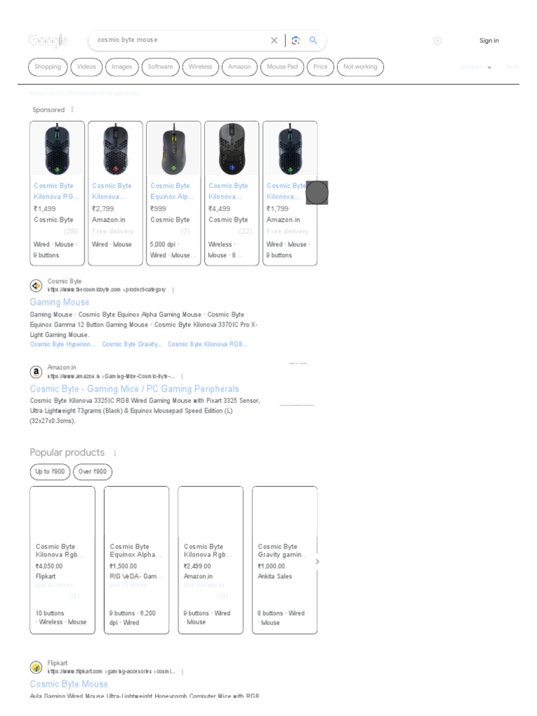 Cosmic Byte Gaming Mouse Guide | PDF | Design | Product Introductions