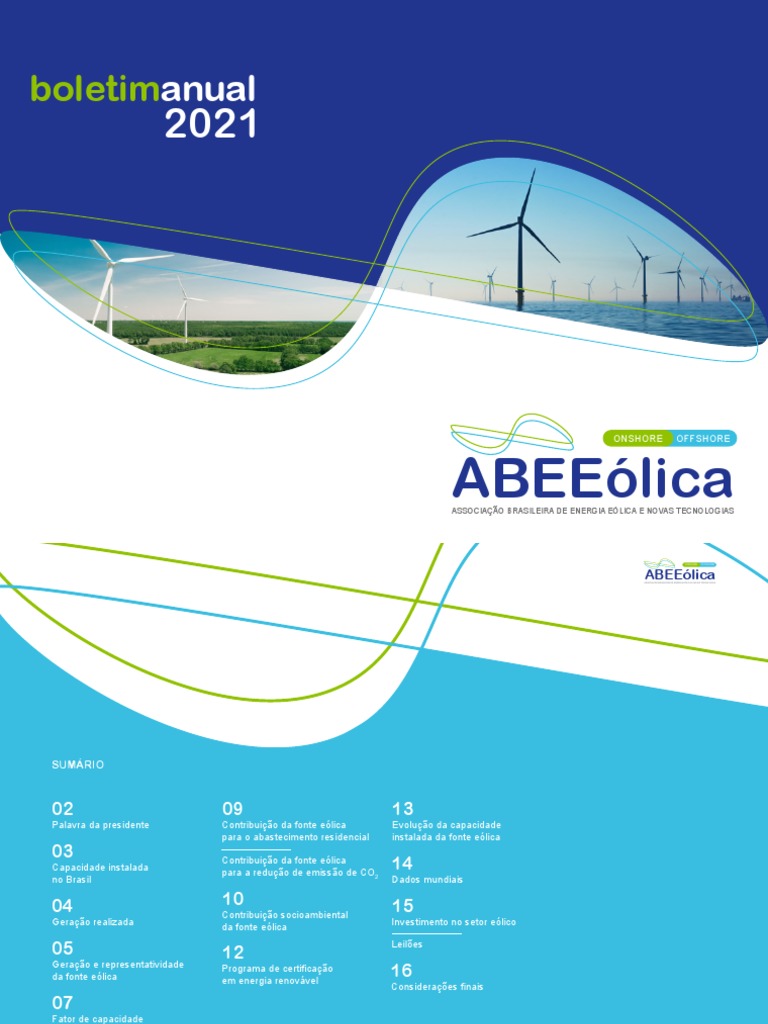 Abeeolica Boletimanual-2021 Port | PDF | Energia eólica | Parque eólico