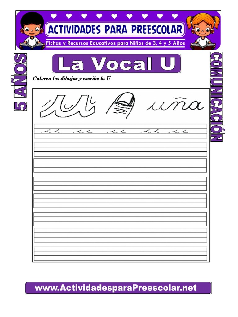 La-Vocal-U-para-niños-de-5-años | PDF