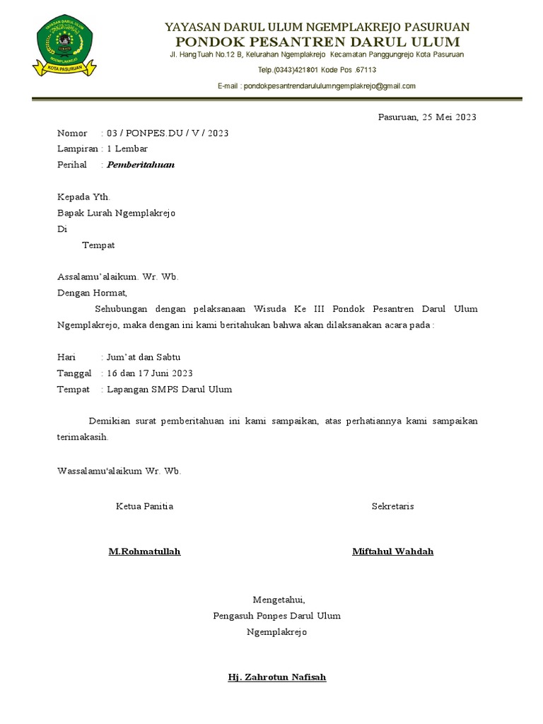 Surat Tembusan | PDF