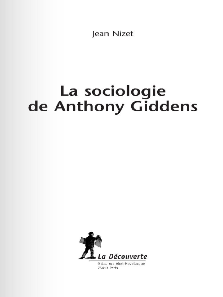 La Sociologie de Anthony Giddens (PDFDrive) - 1-62 | PDF