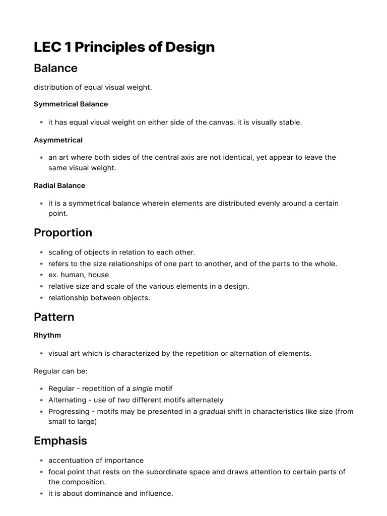 LEC 1 Principles of Design | PDF