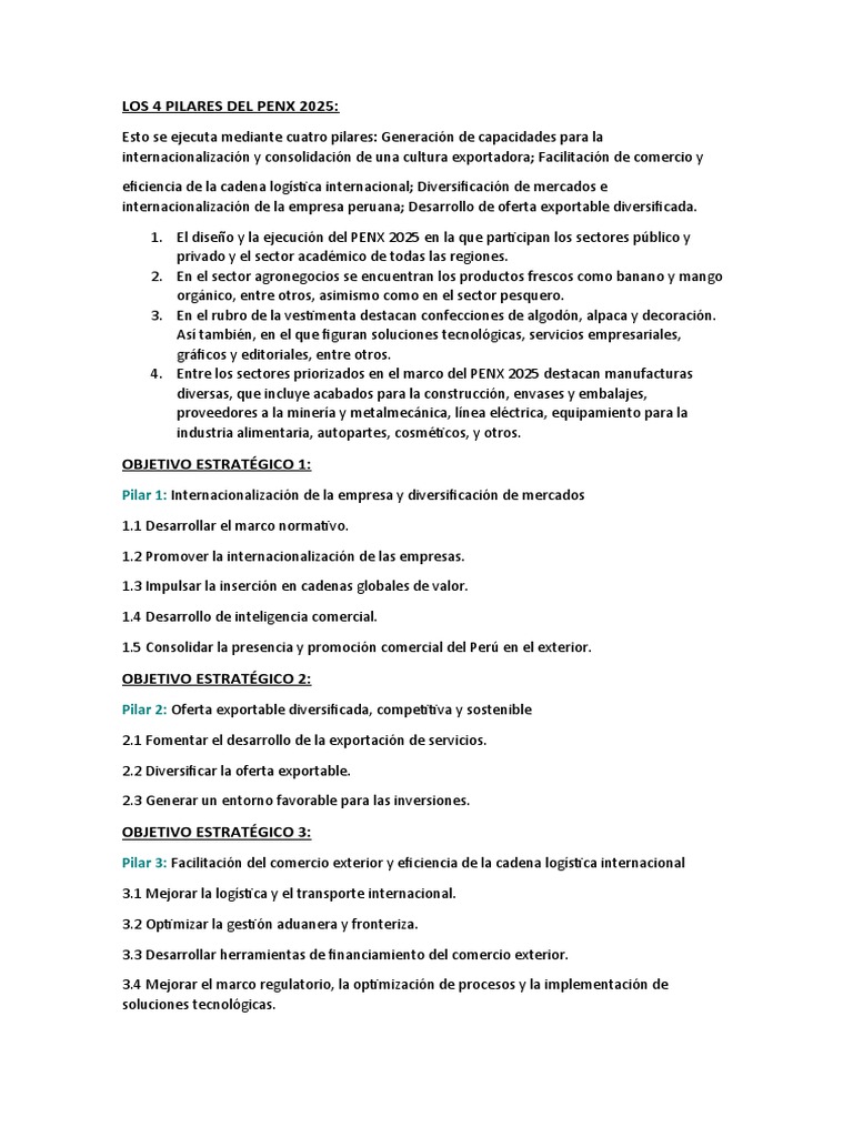 Penx Pilares y Objetivos | PDF | Logística | Comercio