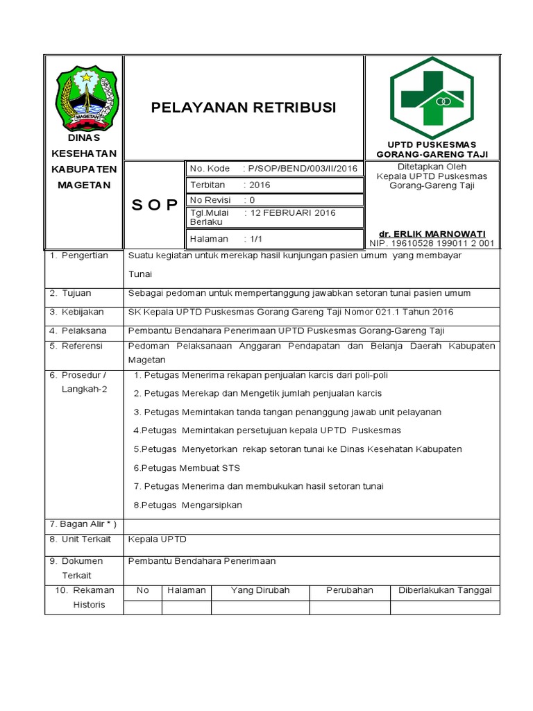 Sop Rekap Setoran Tunai | PDF