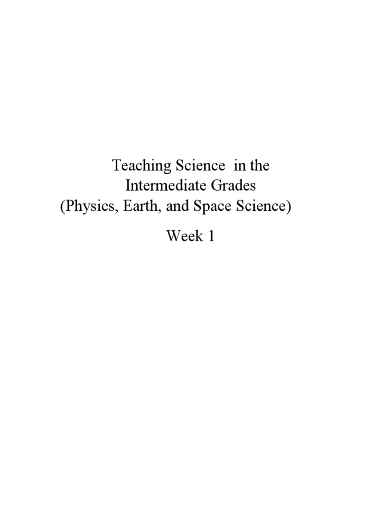 Teaching Science in The Intermediate Grades | PDF